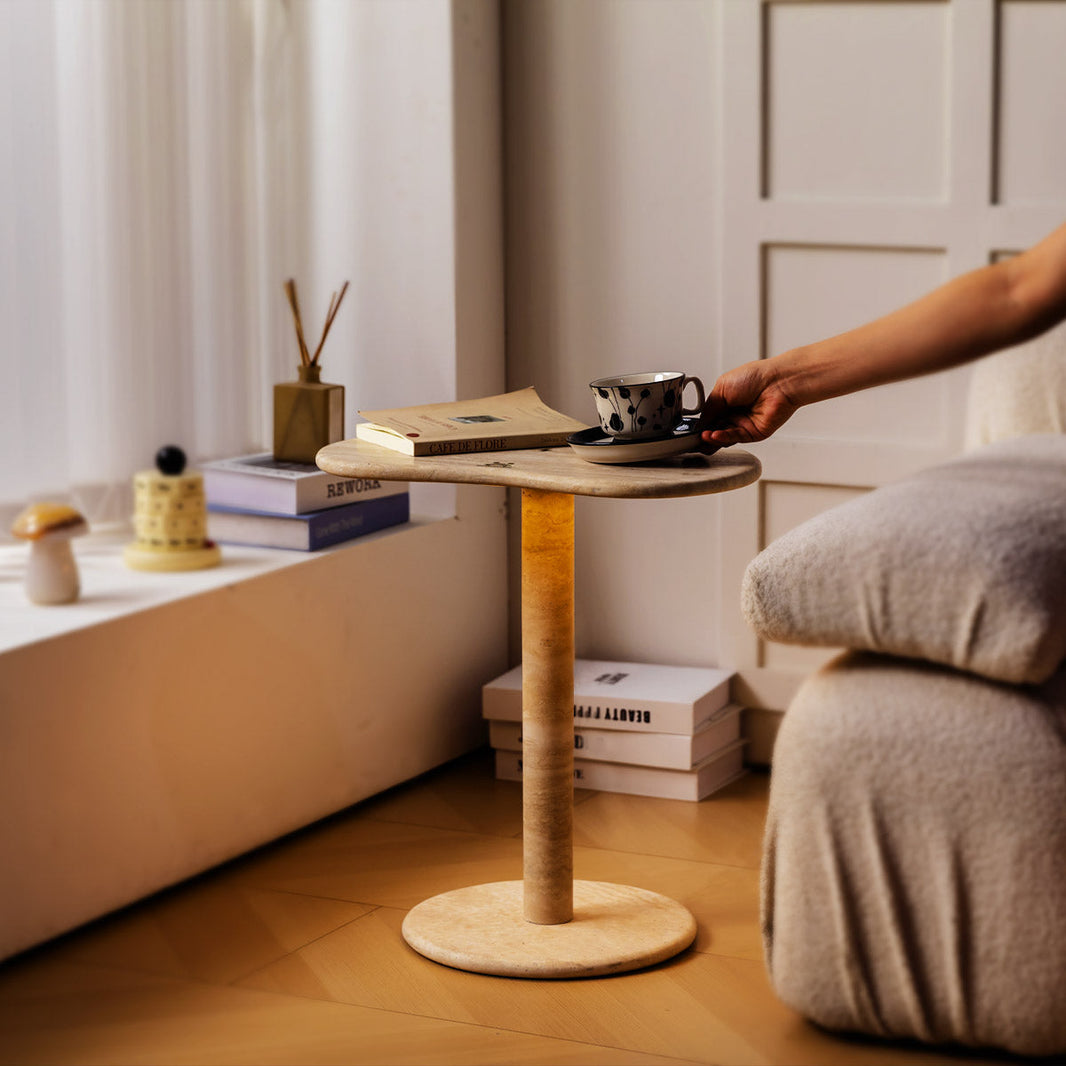 Lumi Candle Holder | Luxury White Onyx Stone | OIXDESIGN