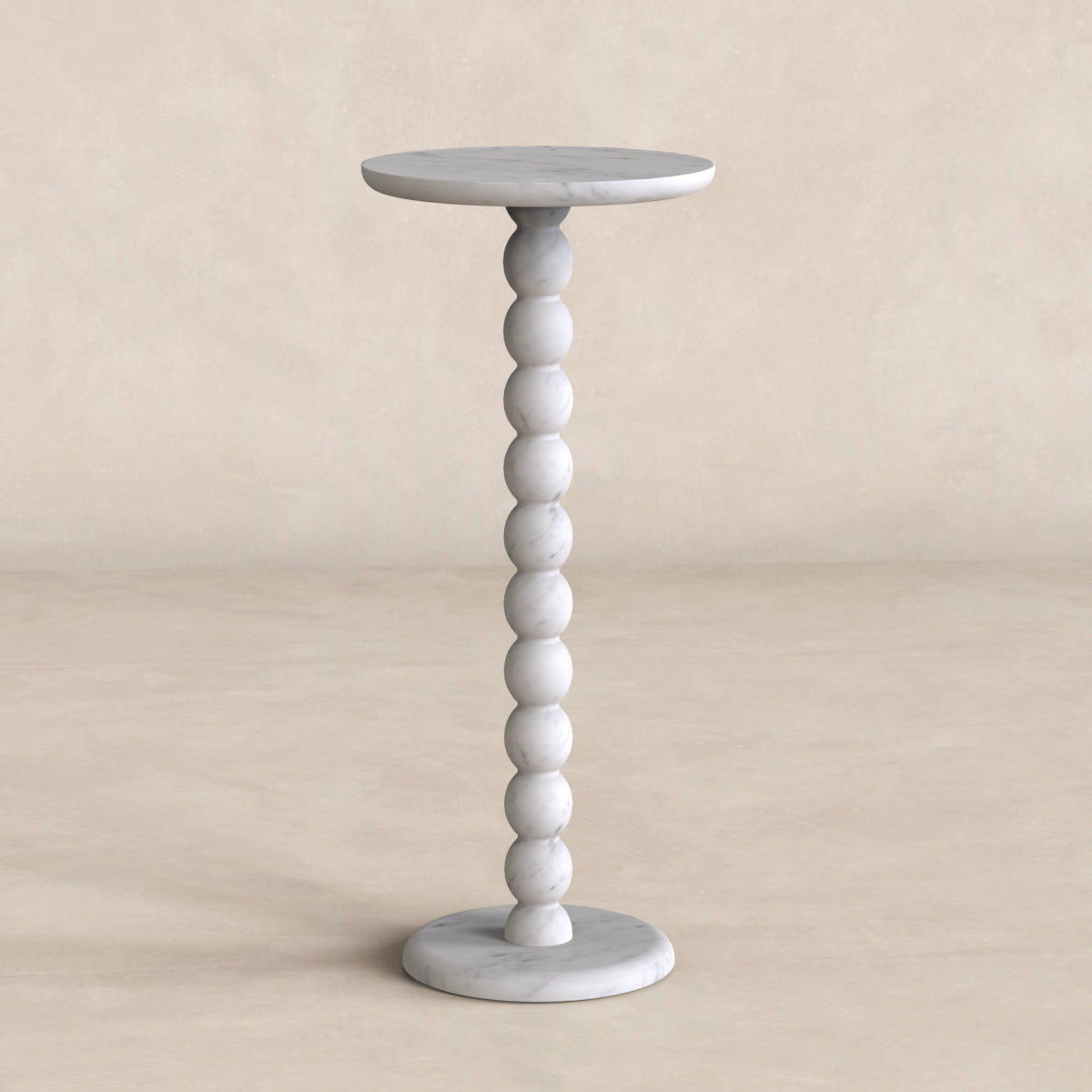 PeaPod White Marble Accent Table | OIXDESIGN