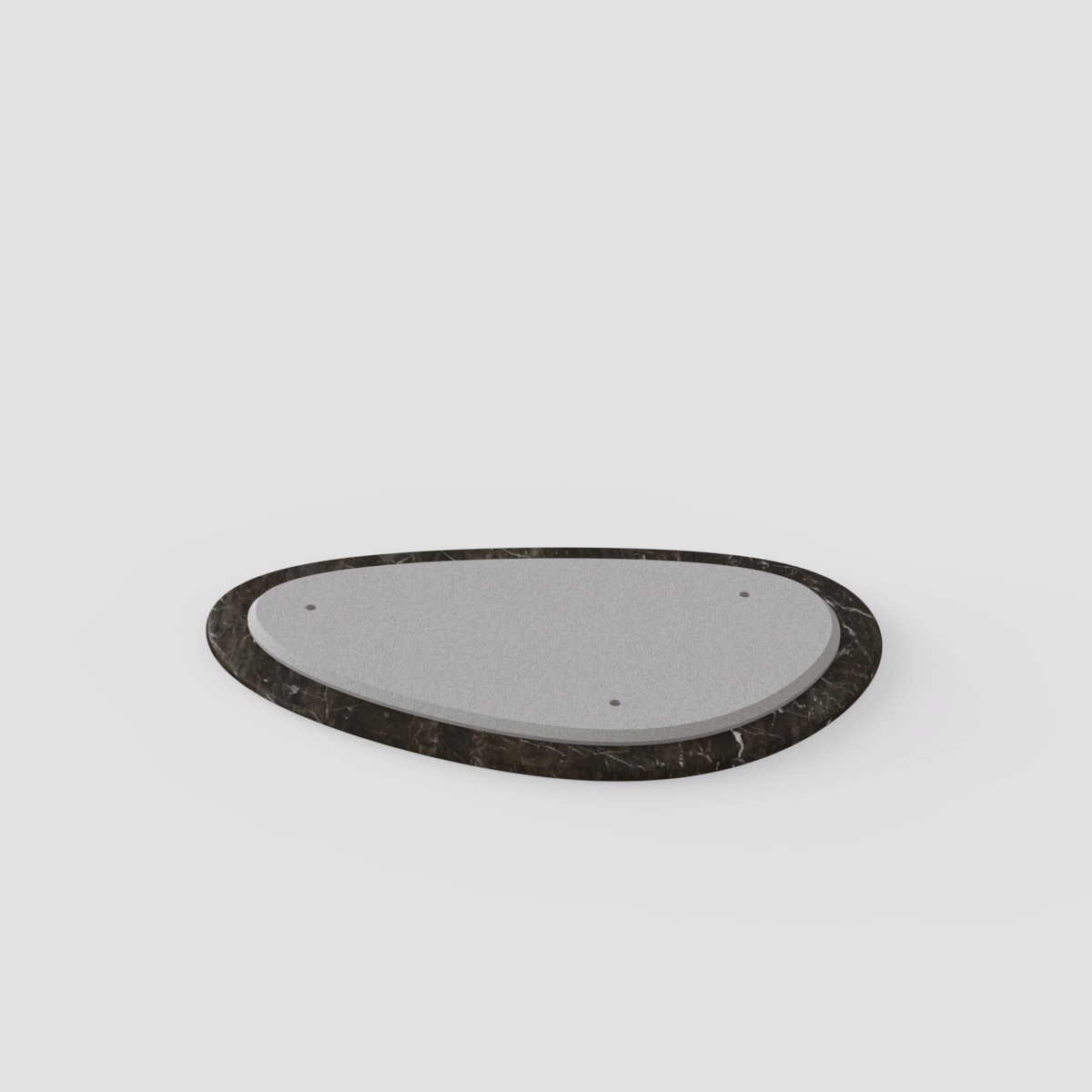 SwanEgg Small Marble Coffee Table - Travertine stone | OIXDESIGN