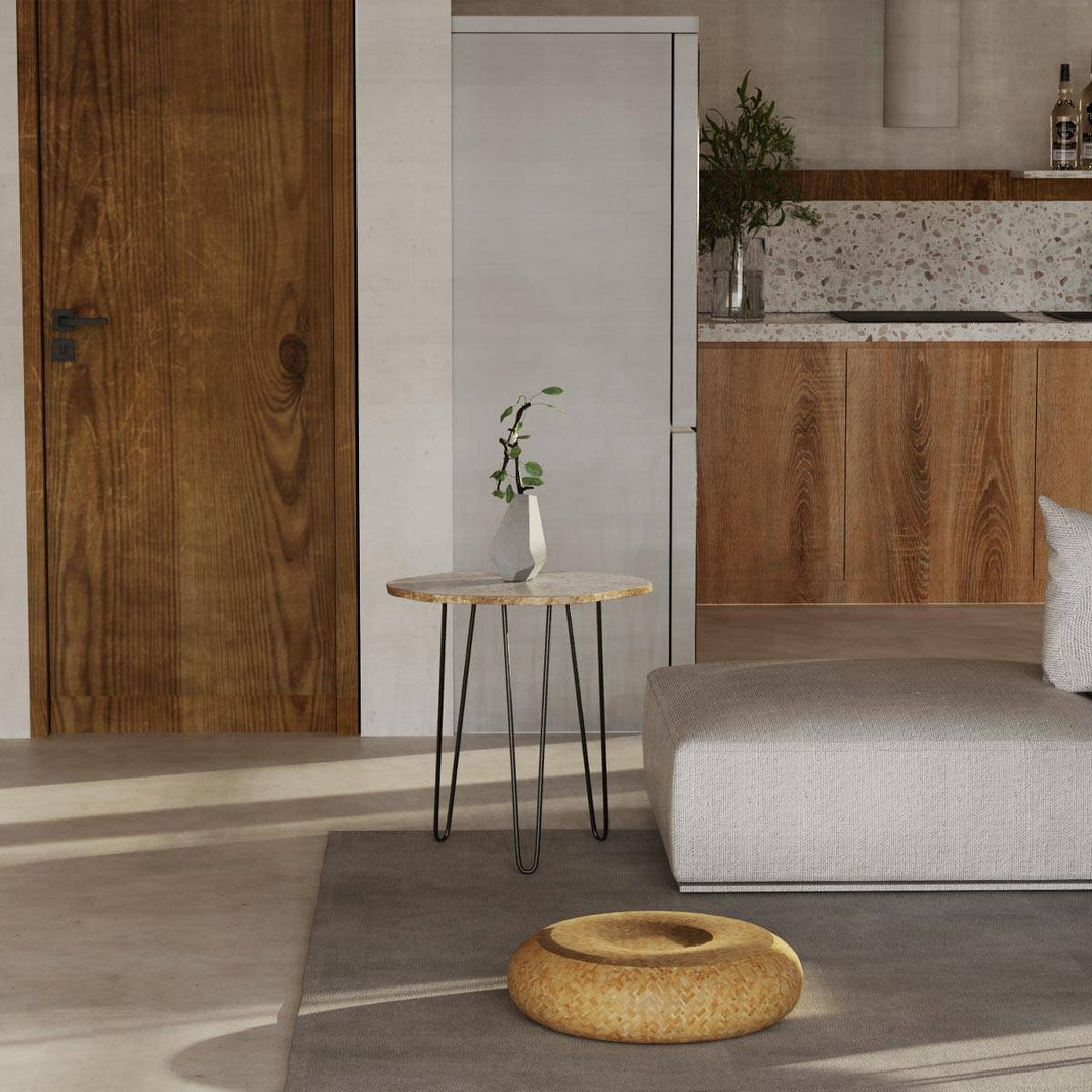 PeaPod White Marble Accent Table | OIXDESIGN